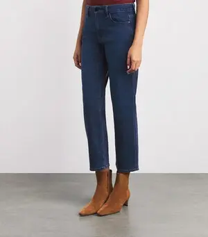 Paige Mason Ankle Straight Jeans - Navy