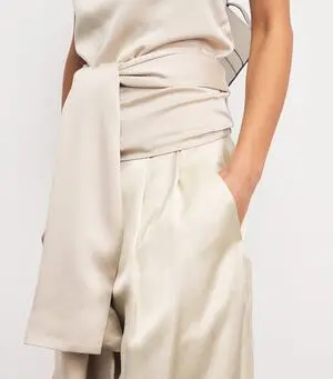 ESSE STUDIOS Satin Finesa Tailored Shorts