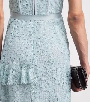 Erdem Floral Lace Midi Dress