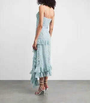 Erdem Floral Lace Midi Dress