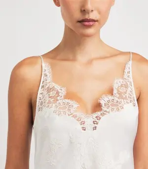 Carine Gilson Silk Lace-trim Cami