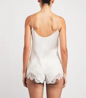 Carine Gilson Silk Lace-trim Cami