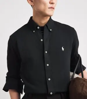 Polo Ralph Lauren Cotton Featherweight Mesh Shirt - Black
