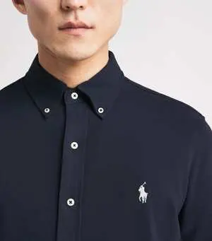 Polo Ralph Lauren Cotton Featherweight Mesh Shirt - Navy
