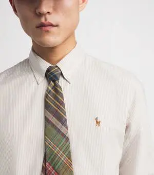 Polo Ralph Lauren Custom Fit Stripe Oxford Shirt - Beige