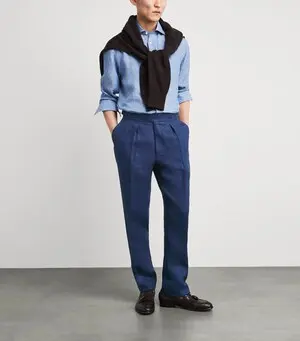 Polo Ralph Lauren Linen Herringbone Suit Trousers