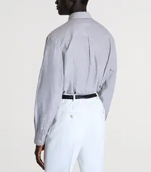 Dunhill Cotton-cashmere Stripe Shirt - Brown