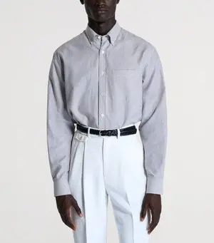 Dunhill Cotton-cashmere Stripe Shirt - Brown