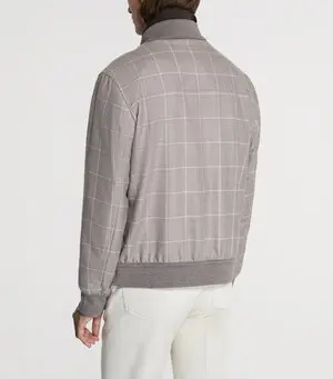 Dunhill Cashmere Check Print Athluxury Jacket