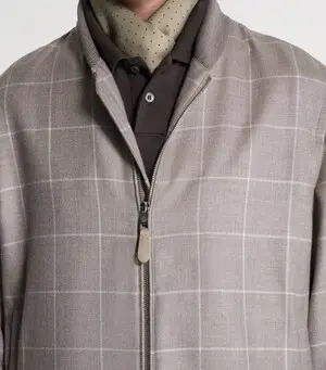 Dunhill Cashmere Check Print Athluxury Jacket
