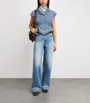Sandro Denim Sleeveless Top