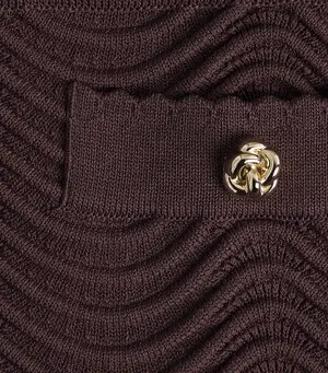 Sandro Knitted Mini Skirt - Brown