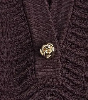 Sandro Knitted Crop Top - Brown
