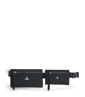 VIVIENNE WESTWOOD Double Pouch Orb Belt Bag - Black
