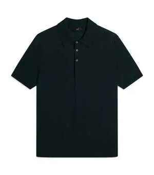 Dunhill Cotton-mulberry Silk Polo Shirt - Green
