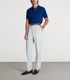 Dunhill Cotton-mulberry Silk Polo Shirt