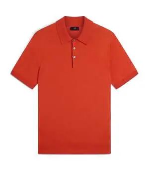Dunhill Cotton-mulberry Silk Polo Shirt - Orange