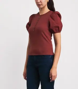 Paige Stretch-cotton Brandy Top - Orange