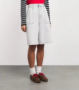 Sandro Denim Bermuda Shorts - Blue