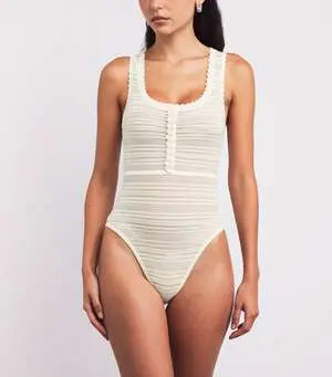 Sandro Knitted Sleeveless Bodysuit - Beige