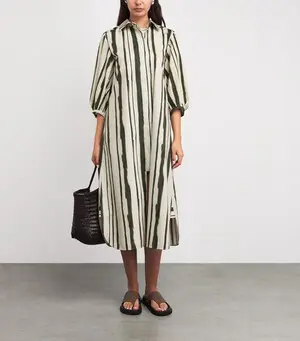 Max Mara Cotton Stripe Shirt Dress