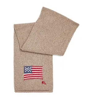 Polo Ralph Lauren Wool-blend Flag Scarf - Brown