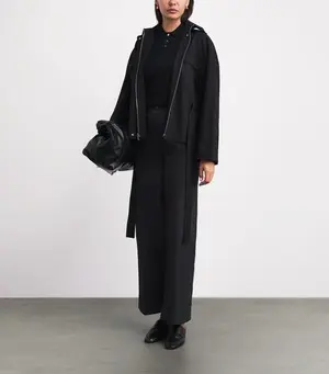 Claudie Pierlot Cotton-blend Wide-leg Trousers