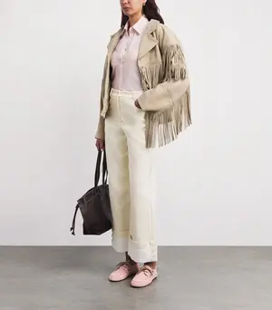 Claudie Pierlot Cotton Wide-leg Trousers