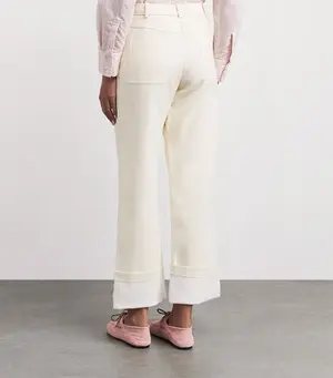 Claudie Pierlot Cotton Wide-leg Trousers