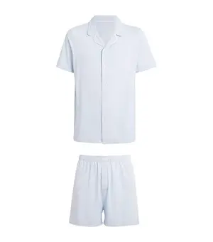 Derek Rose Modal Short Basel Pyjama Set - Blue