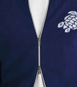 Vilebrequin Virgin Wool-cashmere Juan Zip-up Cardigan - Blue