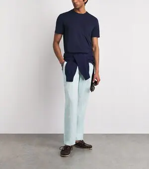 Vilebrequin Linen Drawstring Parc Trousers - Blue