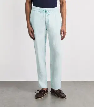 Vilebrequin Linen Drawstring Parc Trousers - Blue
