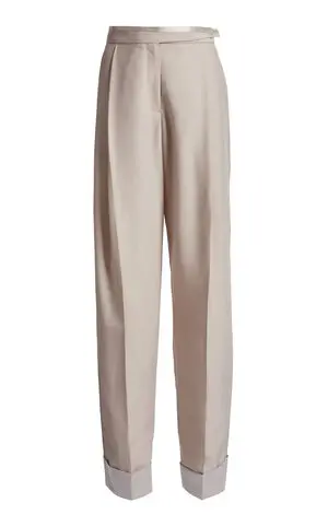Christopher Esber Rowan Sateen Wide-leg Pants - Silver