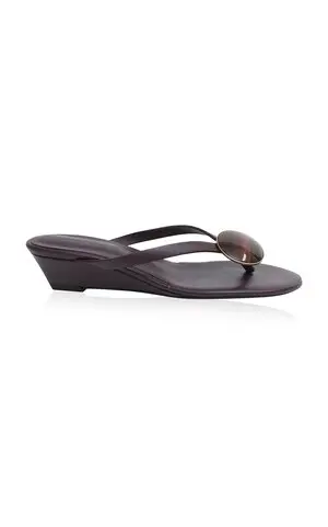 Christopher Esber Aura Quartz Flip Flop Wedge - Brown