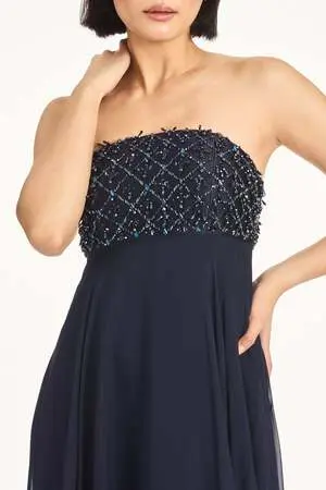 Sachin & Babi Embellished Strapless Gown - Midnight