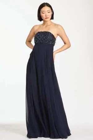 Sachin & Babi Embellished A-line Gown - Midnight