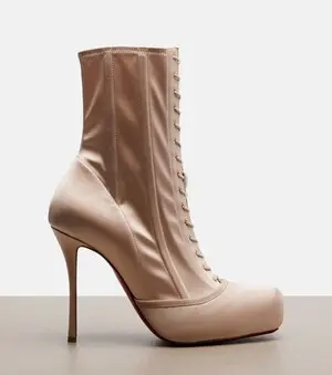 CHRISTIAN LOUBOUTIN Pavlova Crêpe Satin Ankle Boots