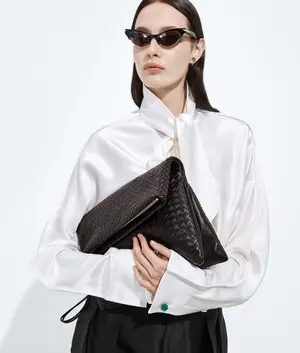 Bottega Veneta Giornale Pouch - Espresso