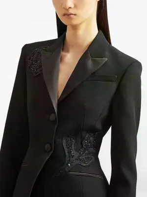 Erdem Single-breasted Embellished Blazer