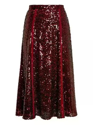 Erdem Sequin A-line Skirt