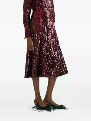 Erdem Sequin A-line Skirt