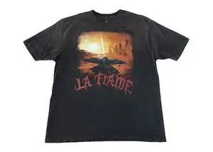 TRAVIS SCOTT Cactus Jack Coachella Exclusive La Flame Utopia Tee Shirt - Black