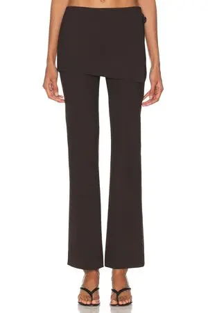 EAVES X Jasmine Tookes Dana Apron Pant - Espresso