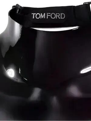 TOM FORD Lacquered Anatomical Breastplate Top - Black