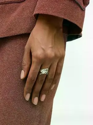 MAISON MARGIELA Mermaid Textured Ring - Silver