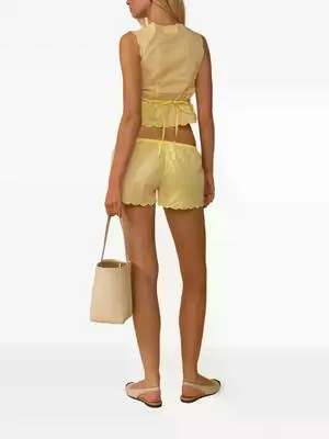 MONTCE Scalloped Cropped Top