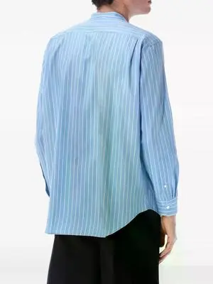 Auralee Stand-collar Striped Shirt