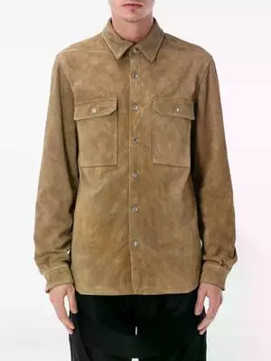 Rick Owens Long Sleeve Shirt Jacket - Brown