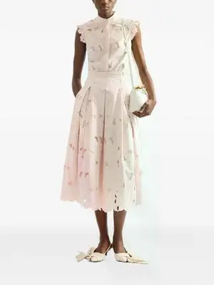 Erdem Floral Cutwork Sleeveless Shirt